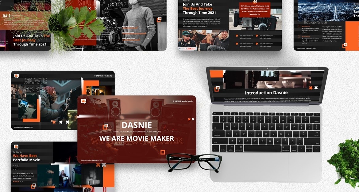 Dasnie - Movie Studio Powerpoint Template - TemplateMonster