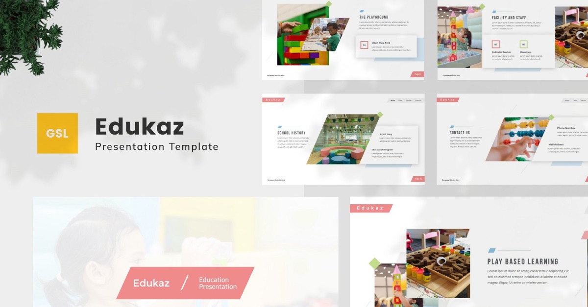 Edukaz — Kindergarten Google Slides Template