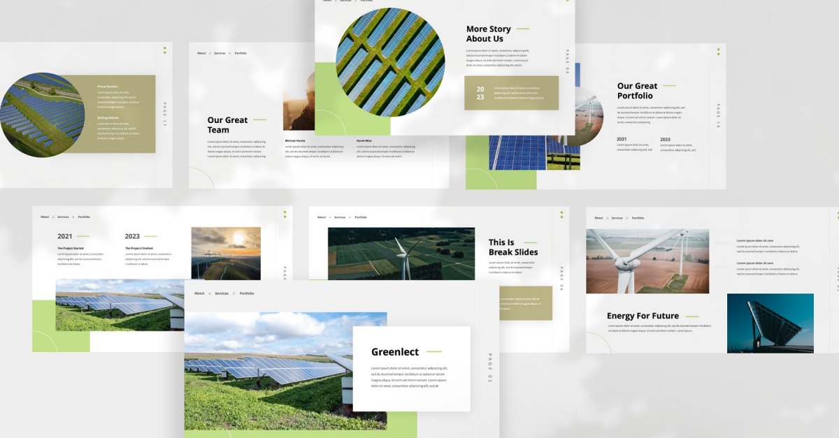 Greenlect — Renewable Energy Google Slides Template