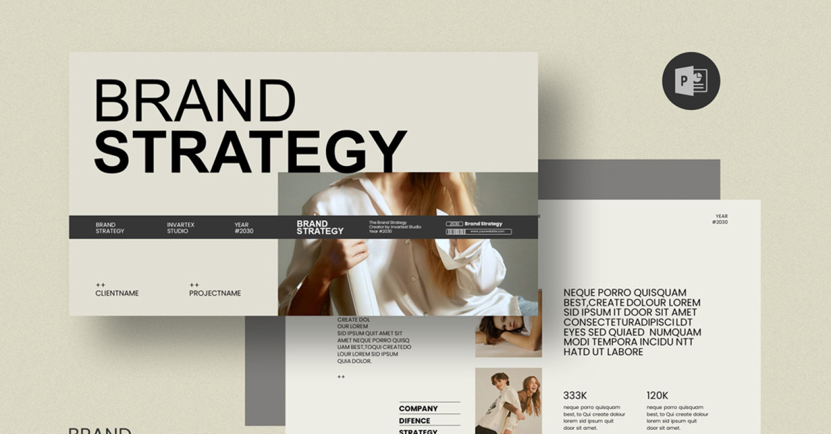 Brand Strategy PowerPoint presentation template V3