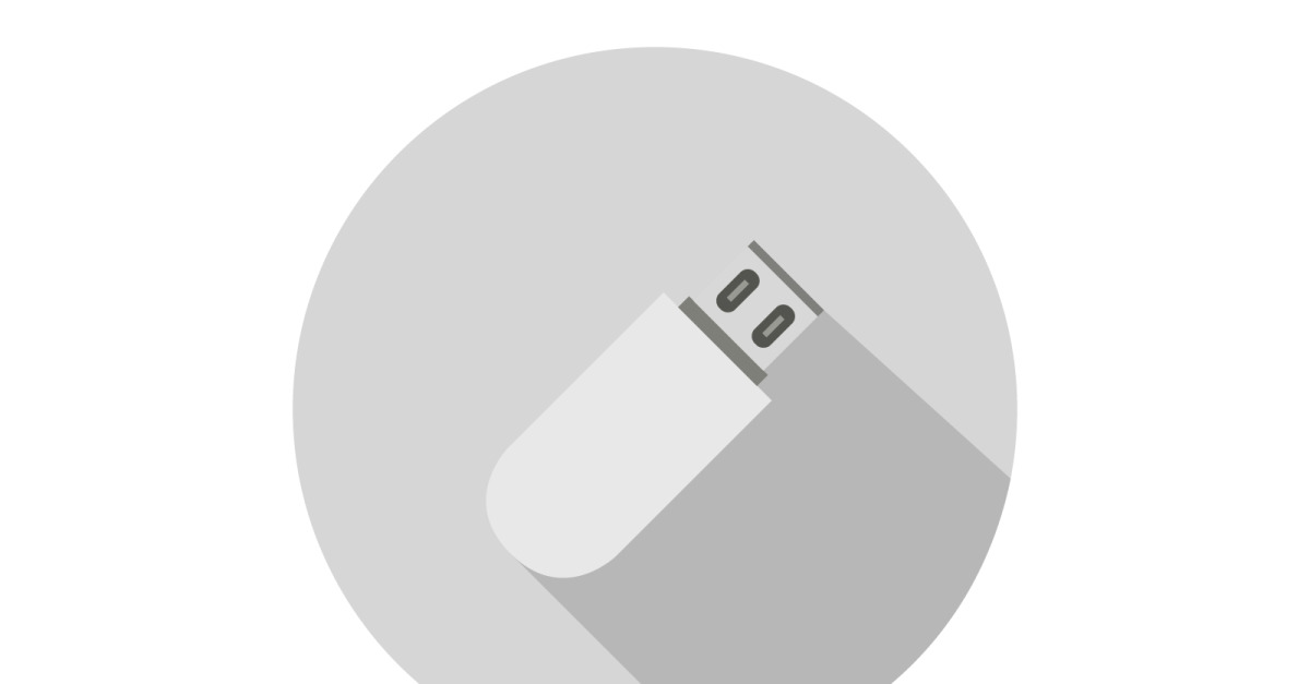 Vectorized usb drive on background in vector