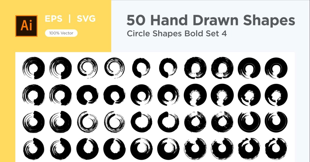 Circle Shape Bold 50_Set V 4 #342745 - TemplateMonster