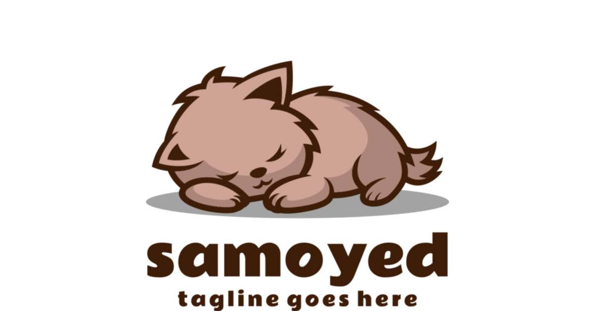 Samoyed Mascot Cartoon Logo 3 #342701 - TemplateMonster