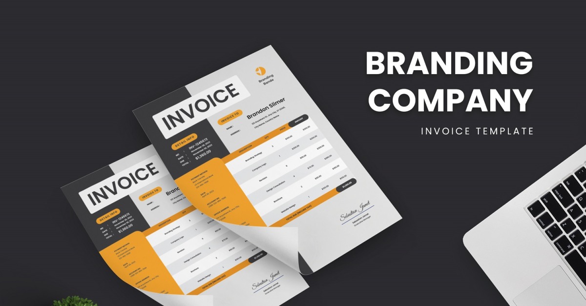 Branding Companies Invoice Template #342963 - TemplateMonster