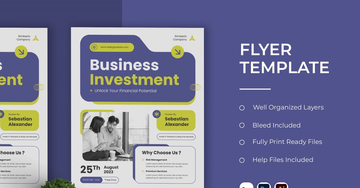 Business Investment Flyer Template #342931 - TemplateMonster