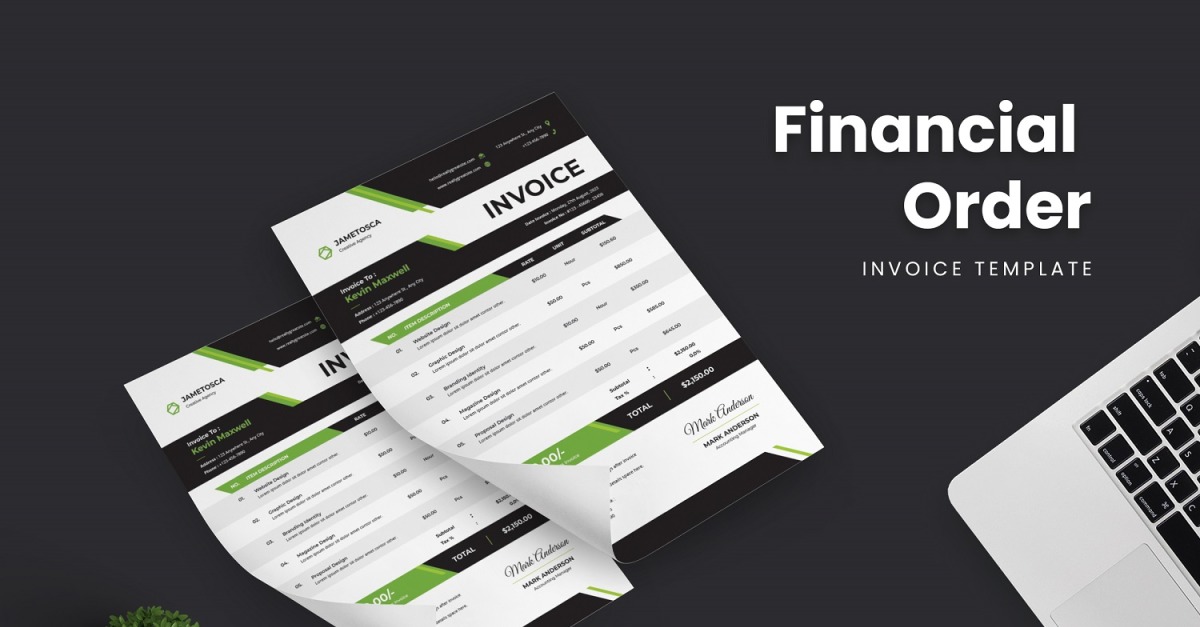 Financial Order Invoice Template #342966 - TemplateMonster