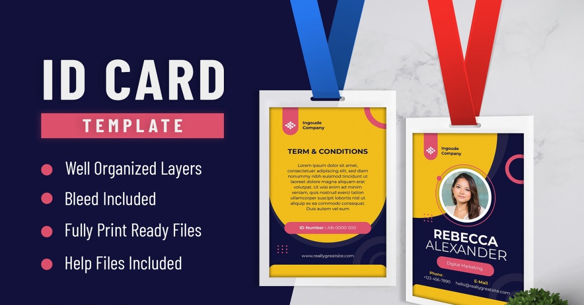 Modern Identity ID Card Template #342944 - TemplateMonster