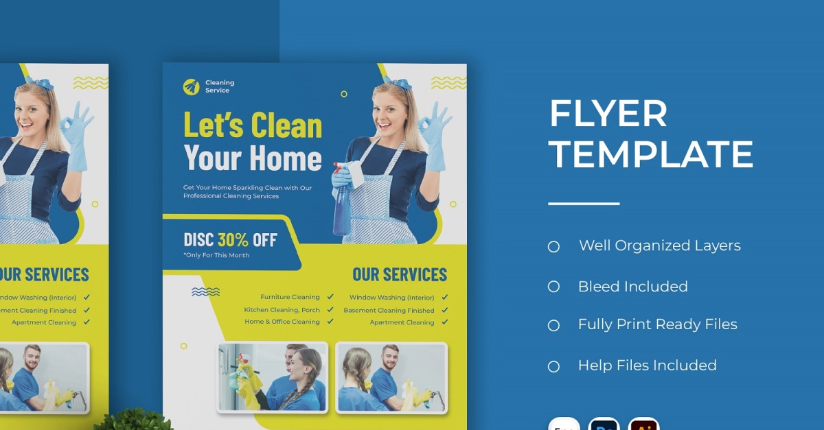 Professional Cleaning Flyer #342935 - TemplateMonster