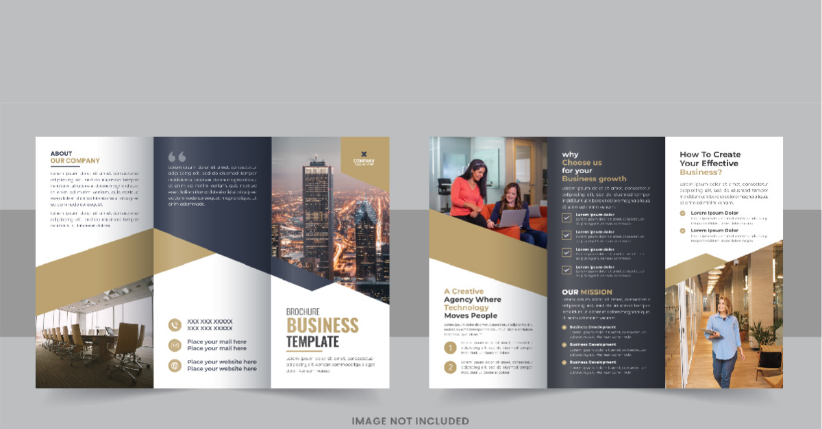 Business Brochure Trifold Template design - TemplateMonster