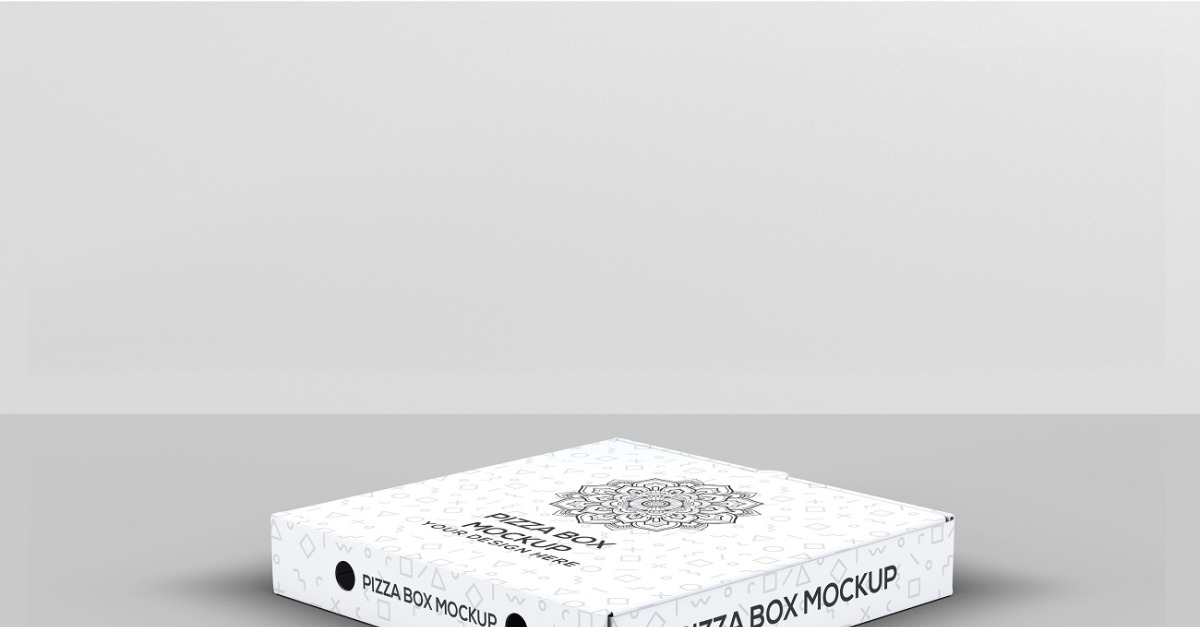 Caja de pizza - Maqueta de caja de pizza - TemplateMonster