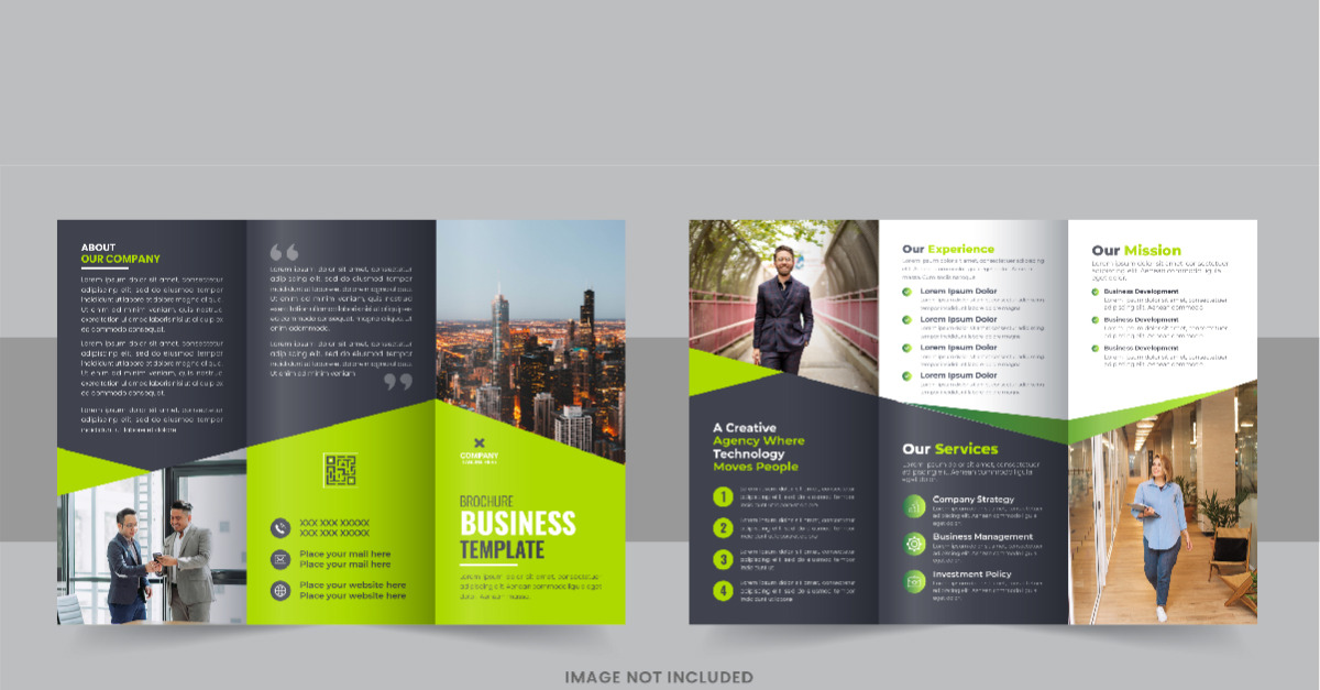 Modern Business Brochure Trifold Template - TemplateMonster