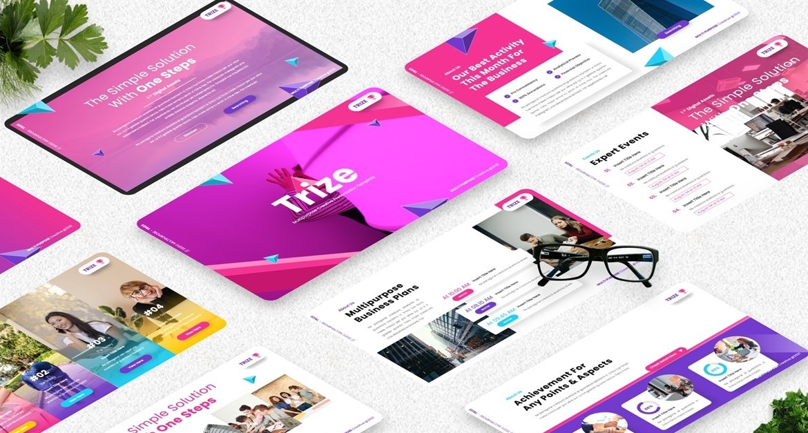 Trize - Modèle PowerPoint créatif polyvalent