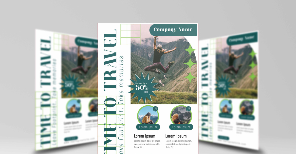 Time To Travel Flyer Template 5 #343200 - TemplateMonster