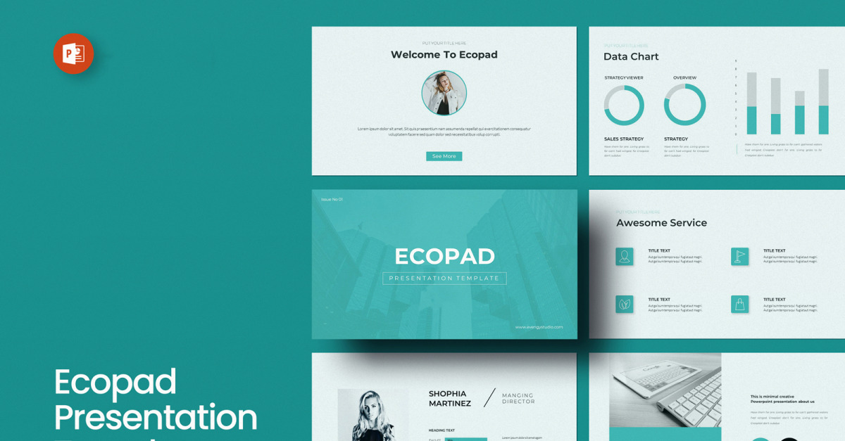 Ecopad PowerPoint Presentation Template - TemplateMonster