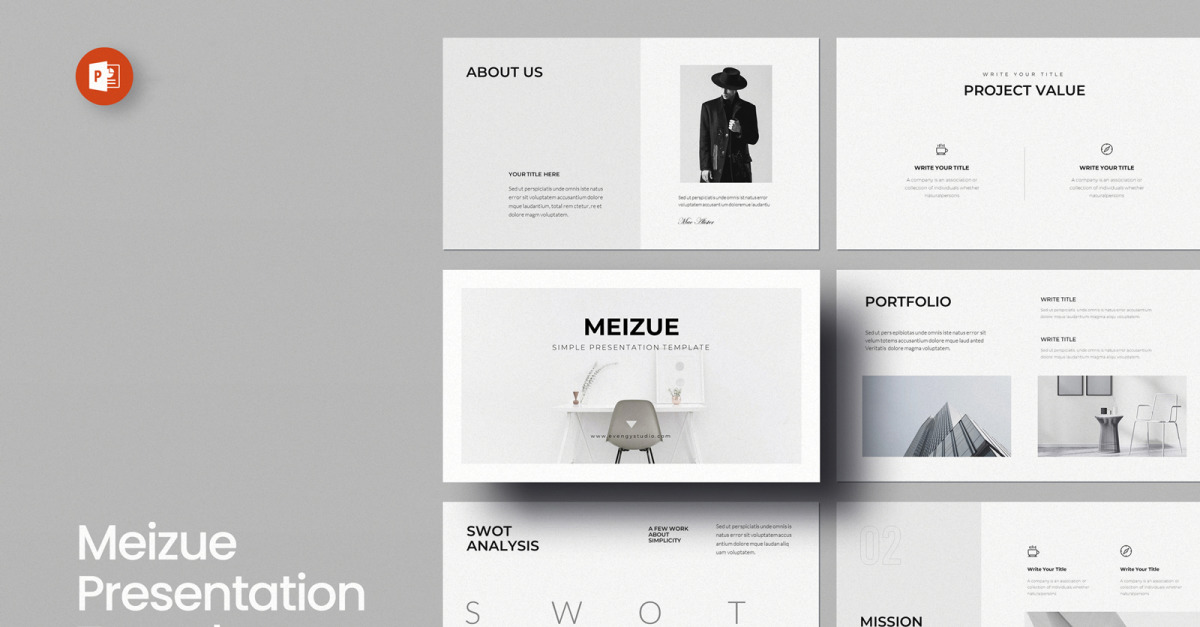 Meizue Simple PowerPoint presentation template