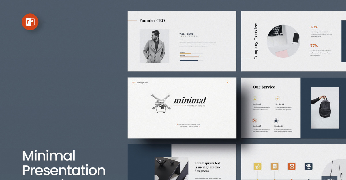 Minimal Layout Presentation Template - TemplateMonster