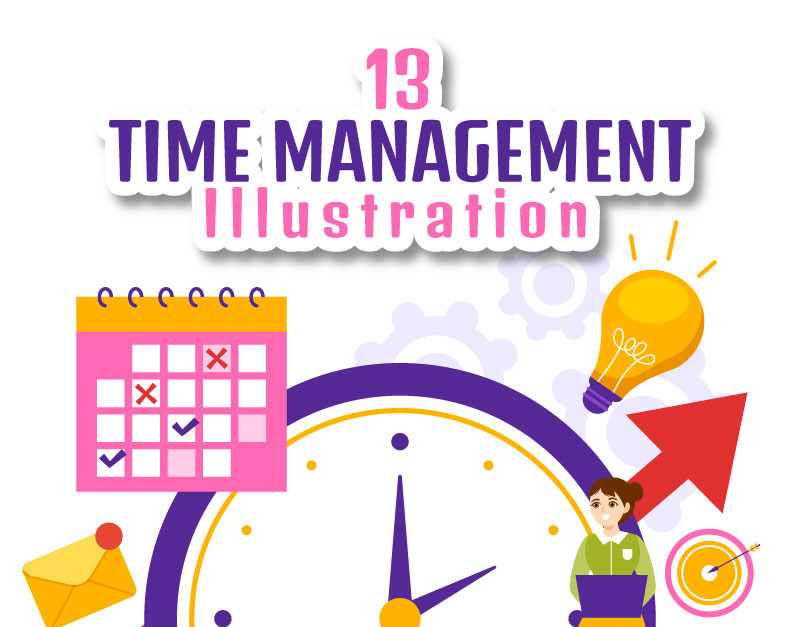 13 Time Management Planning Illustration - TemplateMonster
