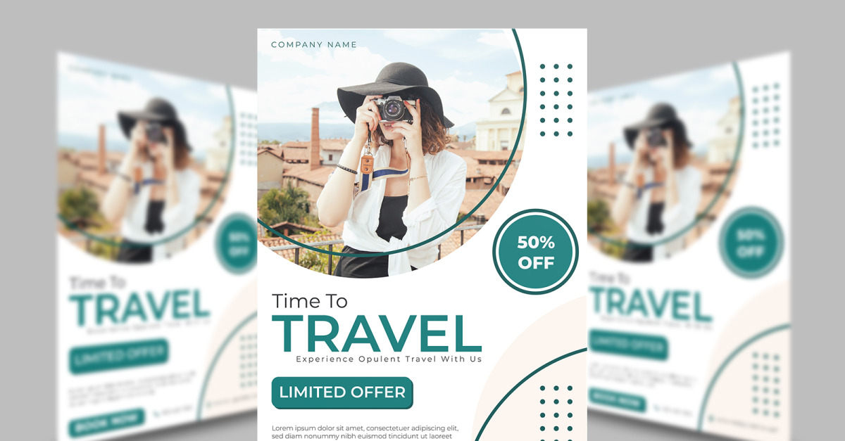 Time To Travel Flyer Template 6 #343365 - TemplateMonster