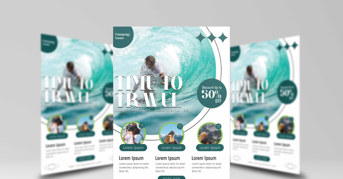 Time To Travel Flyer Template 8 #343385 - TemplateMonster