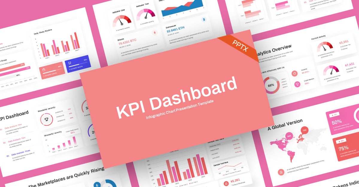 KPI Dashboard Infographic PowerPoint Template