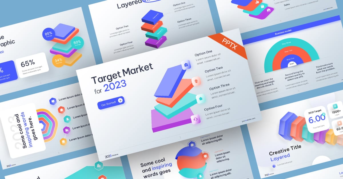 Layered Infographic PowerPoint Template - TemplateMonster
