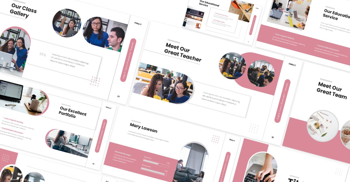 Tibby C Corso di inglese Powerpoint Template