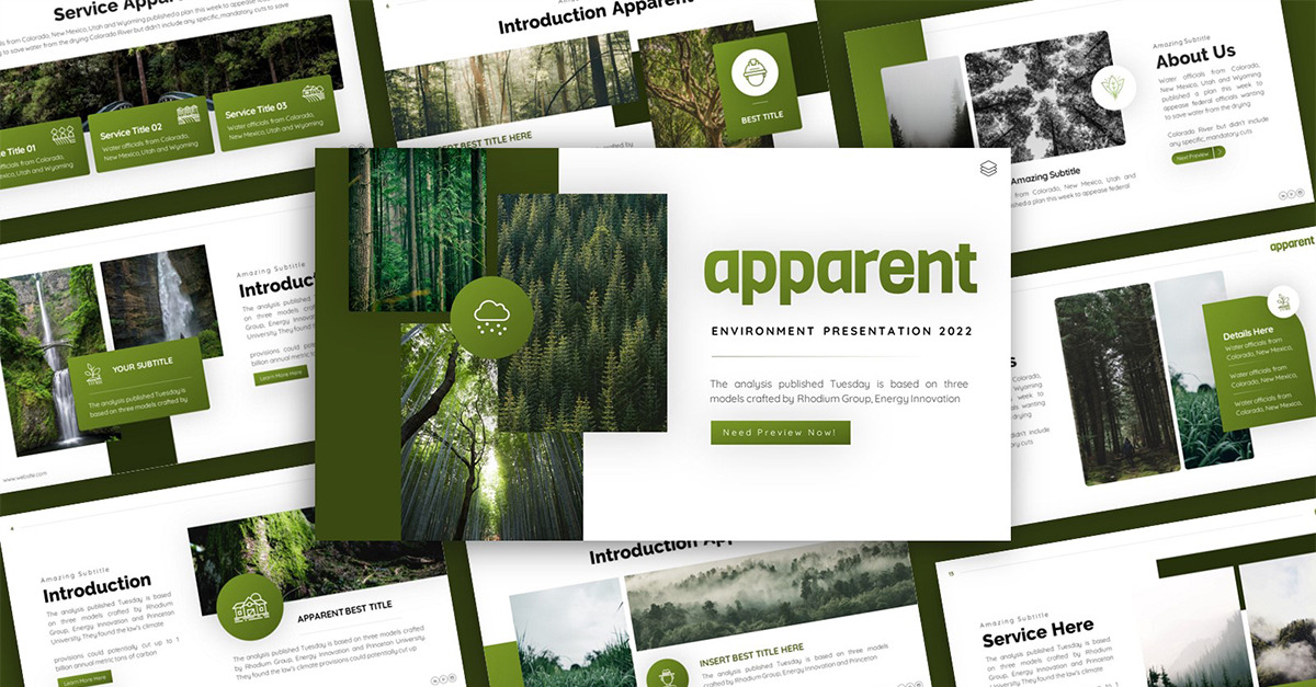 Modelo de apresentação do PowerPoint multiuso de ambiente aparente