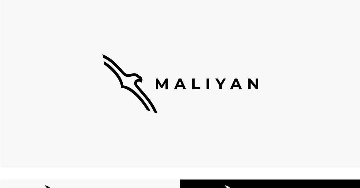 Modern M Eagle MALIYAN Logo Template - TemplateMonster
