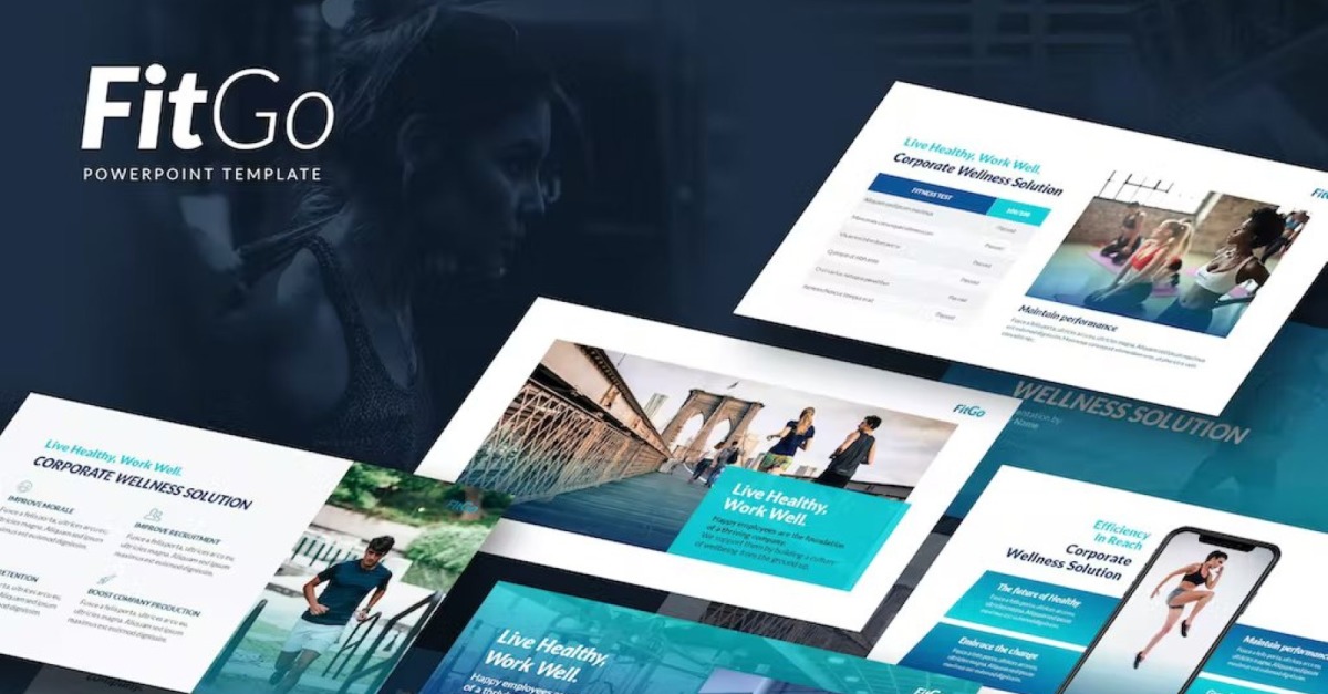 FitGo - Powerpoint Template #343664 - TemplateMonster