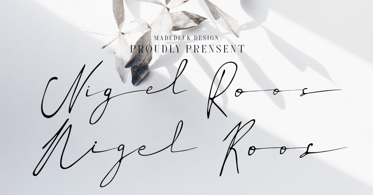 Nigel Roos Signature Font #343685 - TemplateMonster