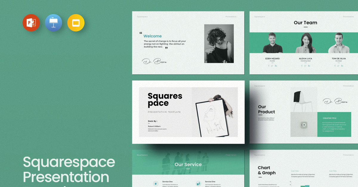 Squarespace PowerPoint Presentation Template