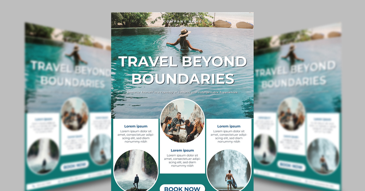 Travel Beyond Boundaries Flyer Template - TemplateMonster