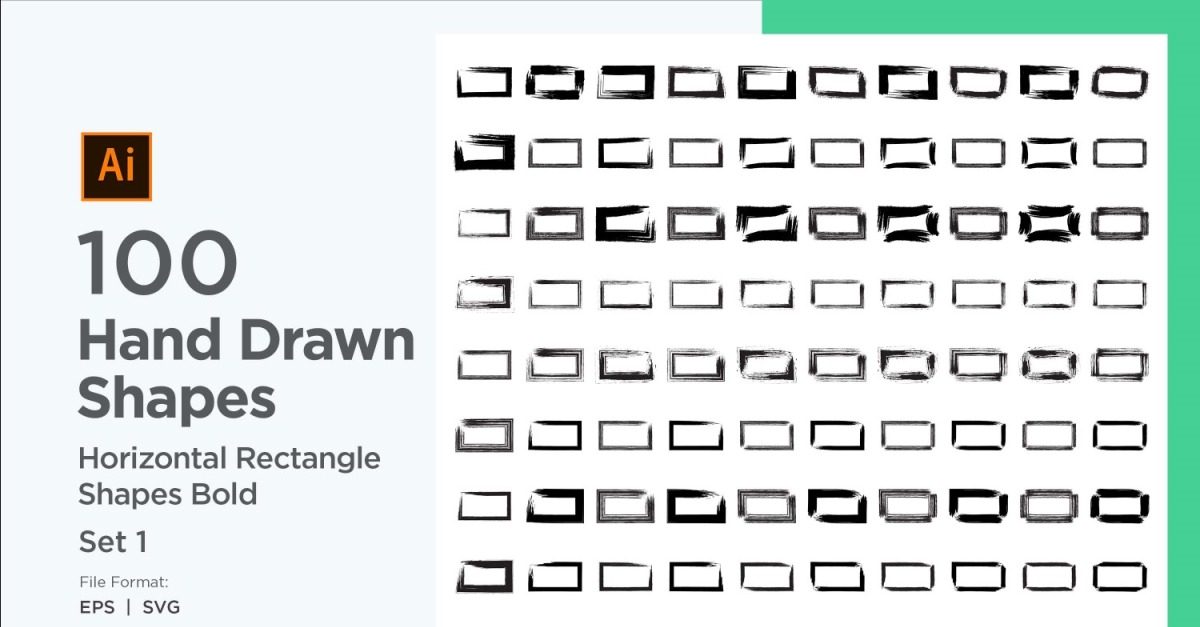 Horizontal Rectangle Shape Bold 100_Set V 1 - TemplateMonster