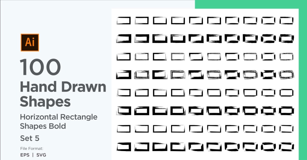 Horizontal Rectangle Shape Bold 100_Set V 5 - TemplateMonster