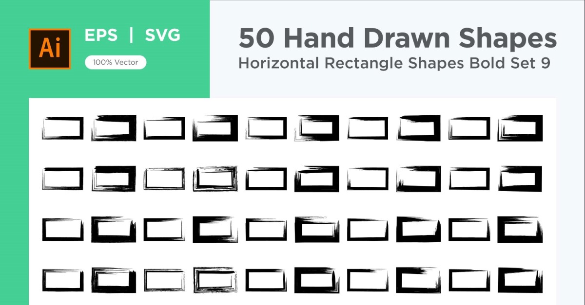 Horizontal Rectangle Shape Bold 50_Set V 9 - TemplateMonster
