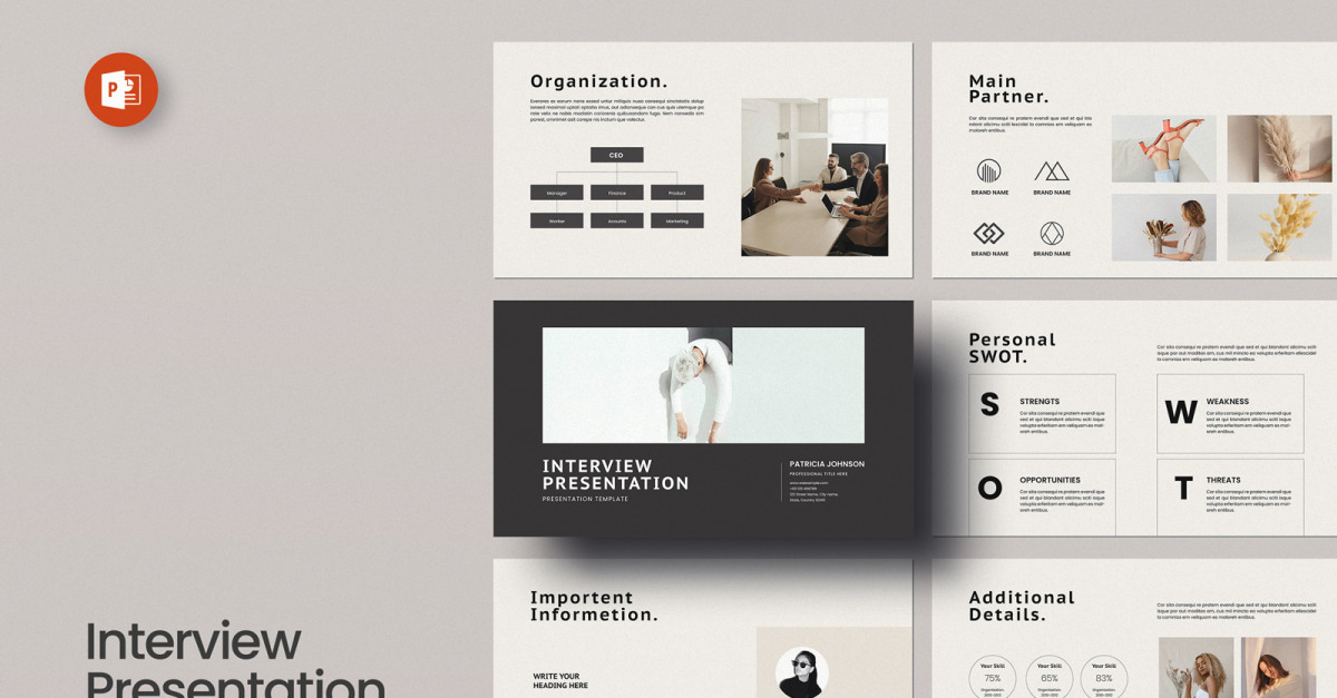 Modèle de présentation PowerPoint d'entretien