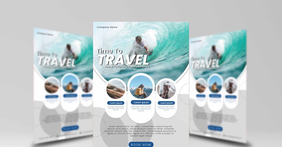 Time To Travel Flyer Template 1 #343726 - TemplateMonster