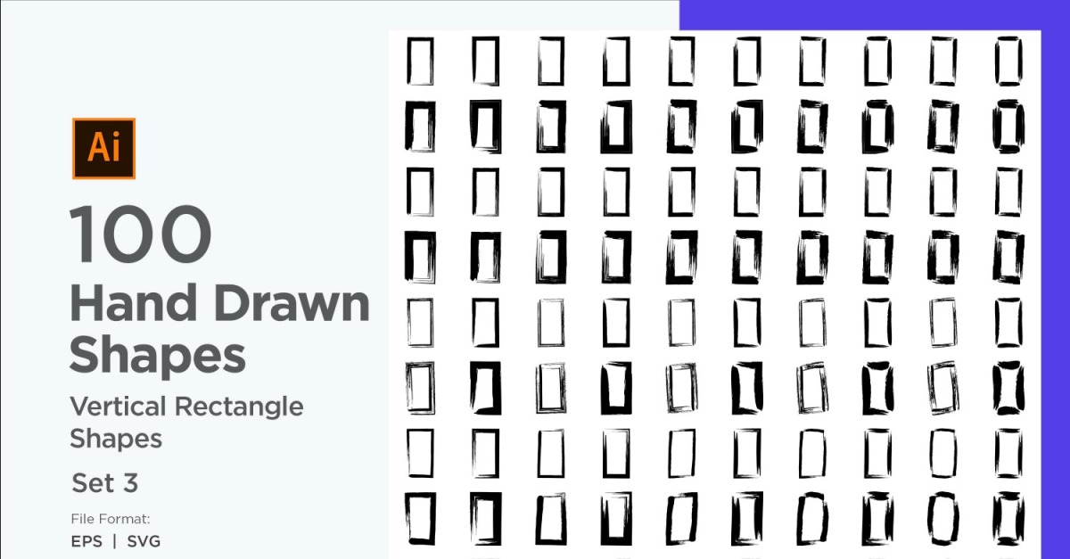 Vertical Rectangle Shape 100_Set V 3 - TemplateMonster