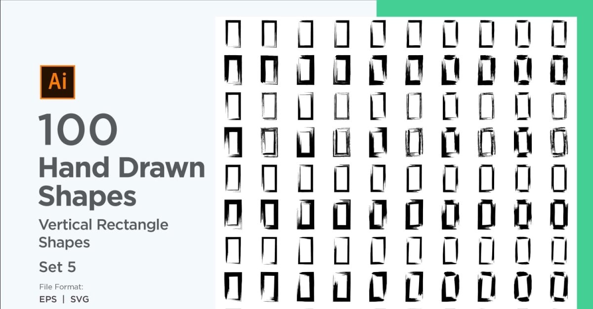 Rectángulo vertical Forma 100_Set V 5 - TemplateMonster