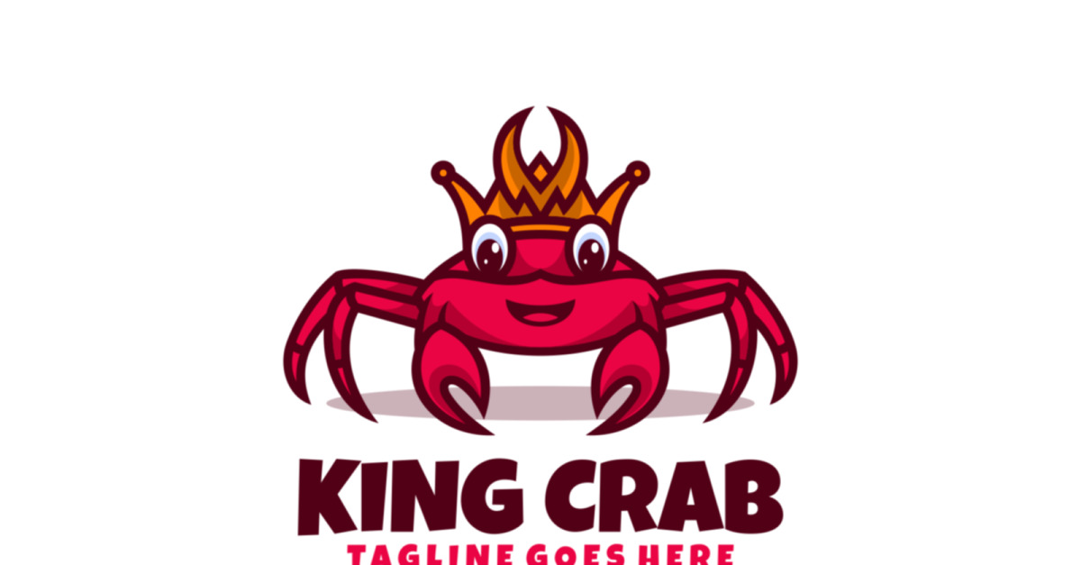 King Crab Mascot Cartoon Logo #343986 - TemplateMonster
