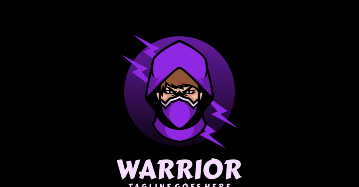 Warrior Simple Mascot Logo 3 #343988 - TemplateMonster