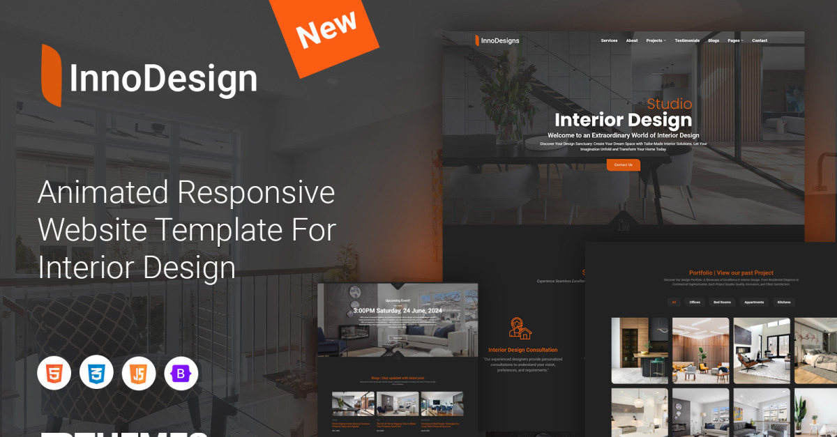 InnoDesigns - Interior Design Studio Website Template