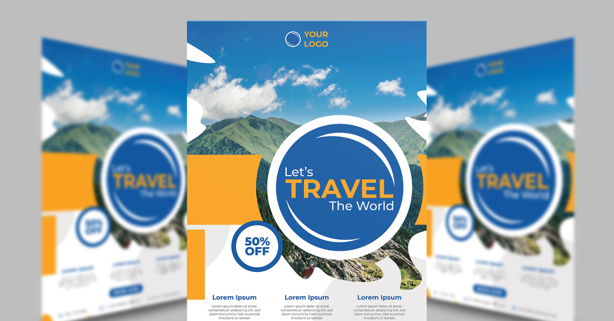 Travel The World Flyer Template #344009 - TemplateMonster