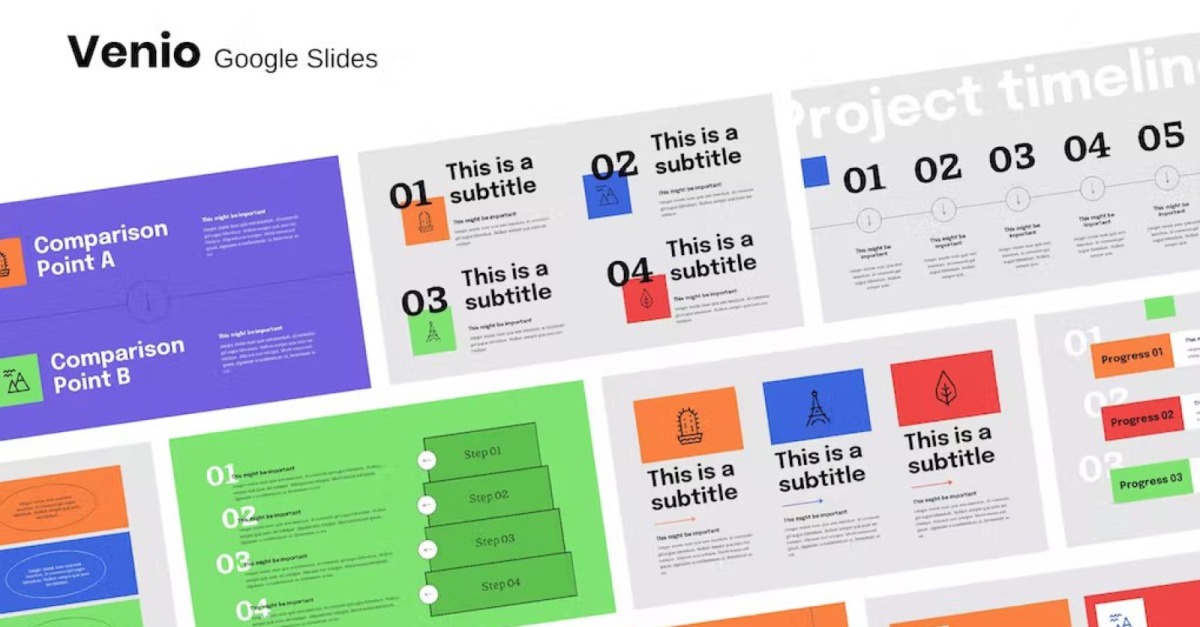 Fresh and Unique Business Report Google Slides