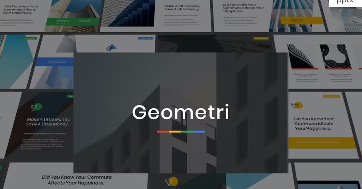 Geometrie – Mehrzweck-Powerpoint-Vorlage - TemplateMonster