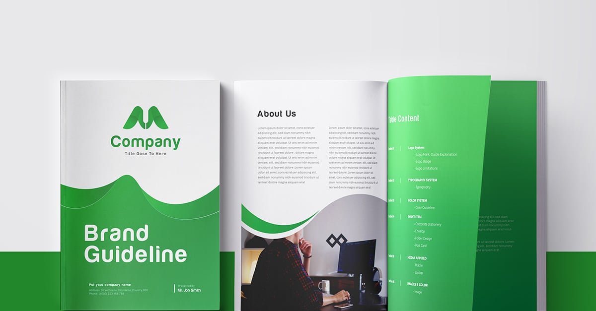 Brand Guideline Template and A4 Brand Guideline Design