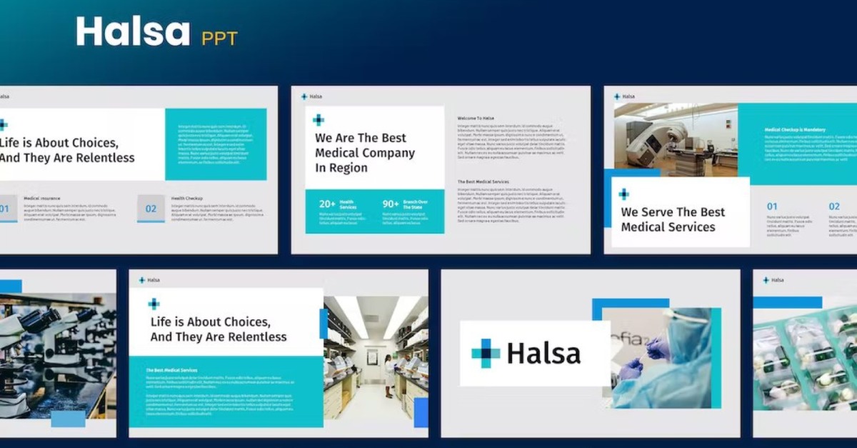 Halsa - Tıbbi Şablon Powerpoint #344294 - TemplateMonster