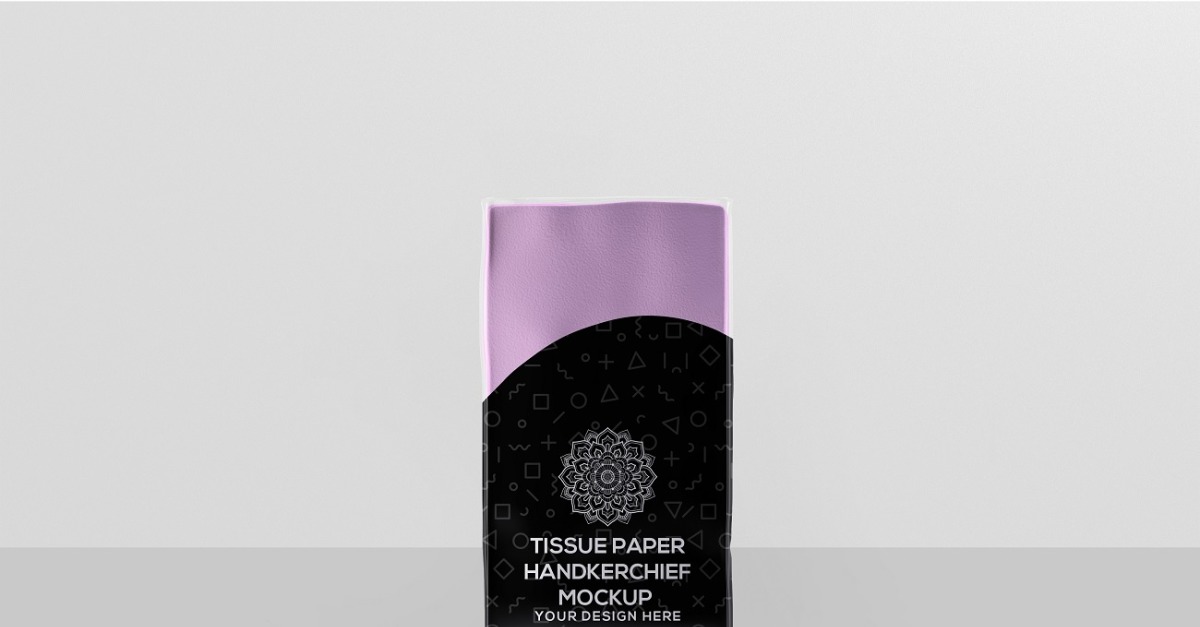 Tissue Paper Handkerchief Mock-Up #344248 - TemplateMonster