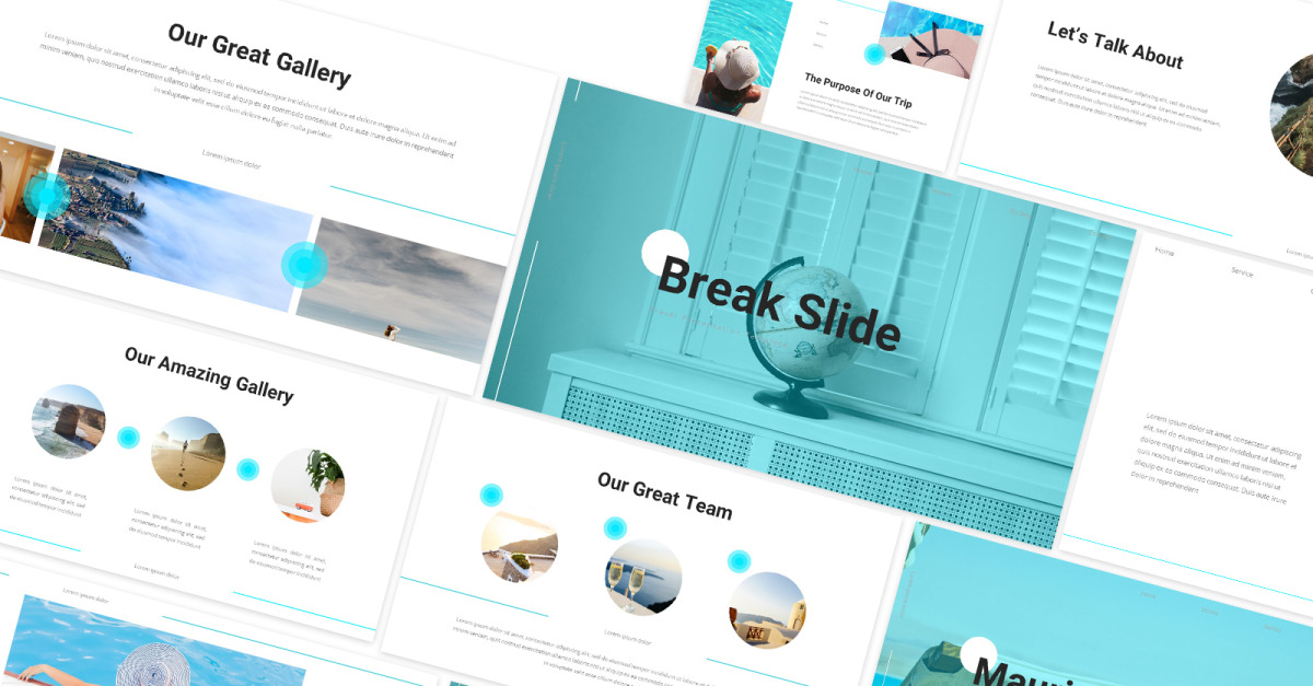 Modello PowerPoint in viaggio di Maurie - TemplateMonster