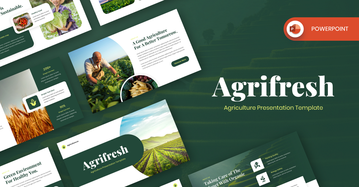 Agrifresh - Agriculture Modèle PowerPoint - TemplateMonster